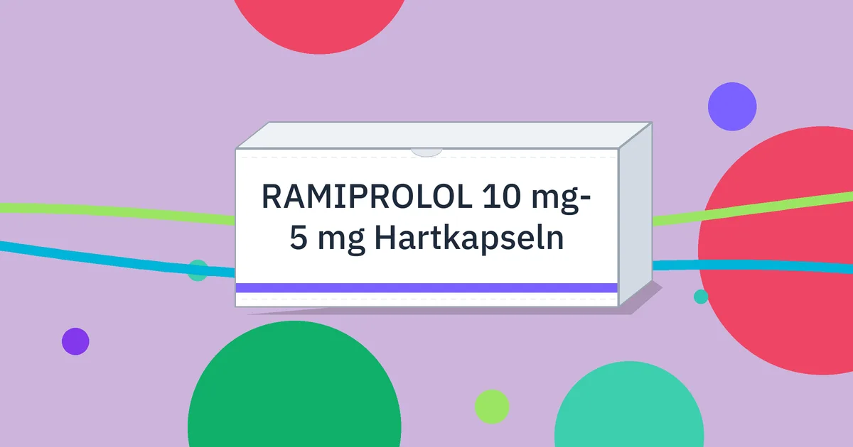 Symbolbild: Packung mit der Aufschrift RAMIPROLOL 10 mg-5 mg Hartkapseln (PZN 17992661) – Verfügbarkeit und Bezug in Apotheken in Frankfurt am Main