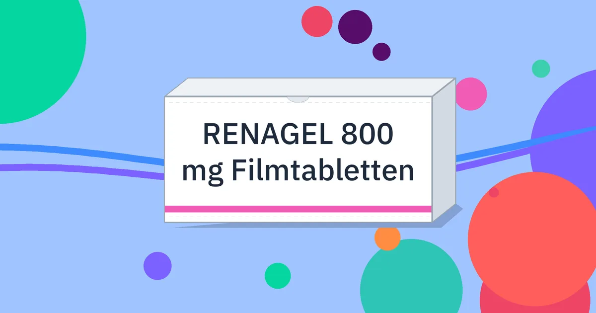 Symbolbild: Packung mit der Aufschrift RENAGEL 800 mg Filmtabletten (PZN 03798659) – Verfügbarkeit und Bezug in Apotheken in Frankfurt am Main