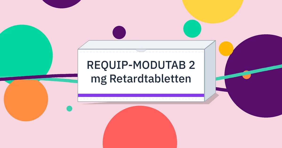Symbolbild: Packung mit der Aufschrift REQUIP-MODUTAB 2 mg Retardtabletten (PZN 02217548) – Verfügbarkeit und Bezug in Apotheken in Frankfurt am Main