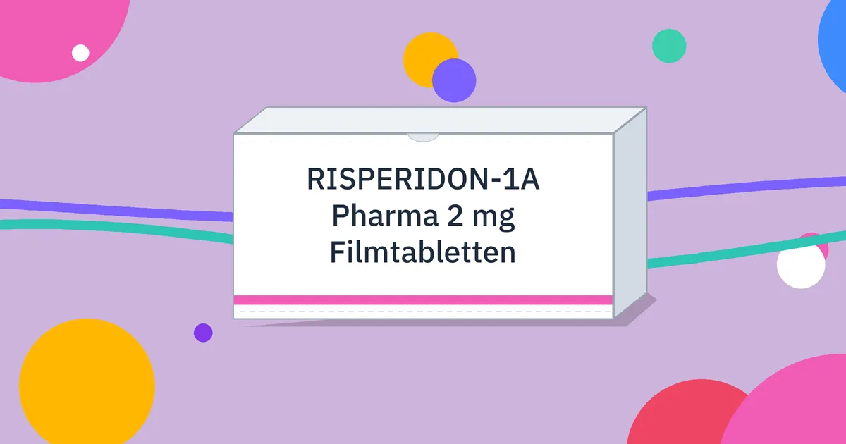Symbolbild: Packung mit der Aufschrift RISPERIDON-1A Pharma 2 mg Filmtabletten (PZN 05957010) – Verfügbarkeit und Bezug in Apotheken in Frankfurt am Main