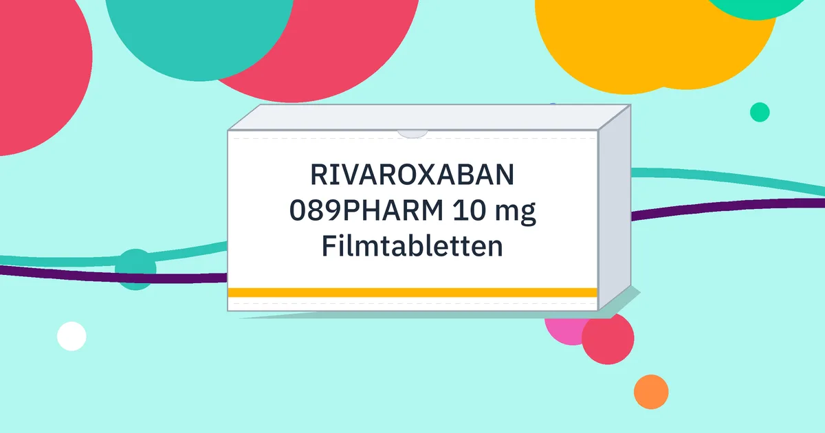 Symbolbild: Packung mit der Aufschrift RIVAROXABAN 089PHARM 10 mg Filmtabletten (PZN 20400693) – Verfügbarkeit und Bezug in Apotheken in Frankfurt am Main