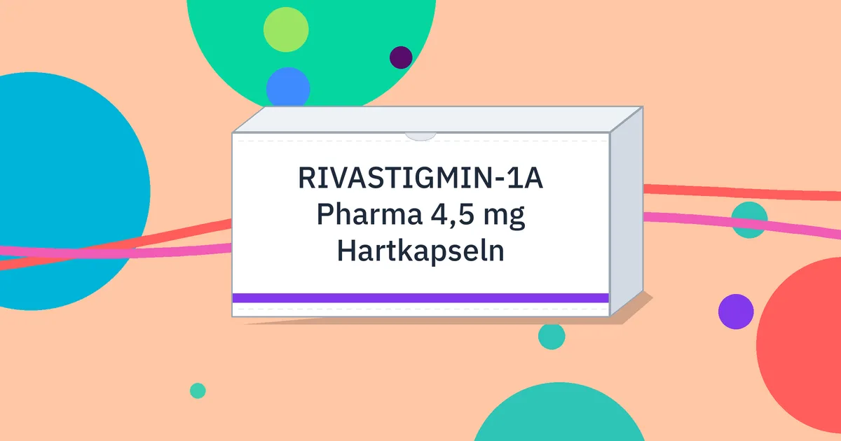 Symbolbild: Packung mit der Aufschrift RIVASTIGMIN-1A Pharma 4,5 mg Hartkapseln (PZN 09322656) – Verfügbarkeit und Bezug in Apotheken in Frankfurt am Main