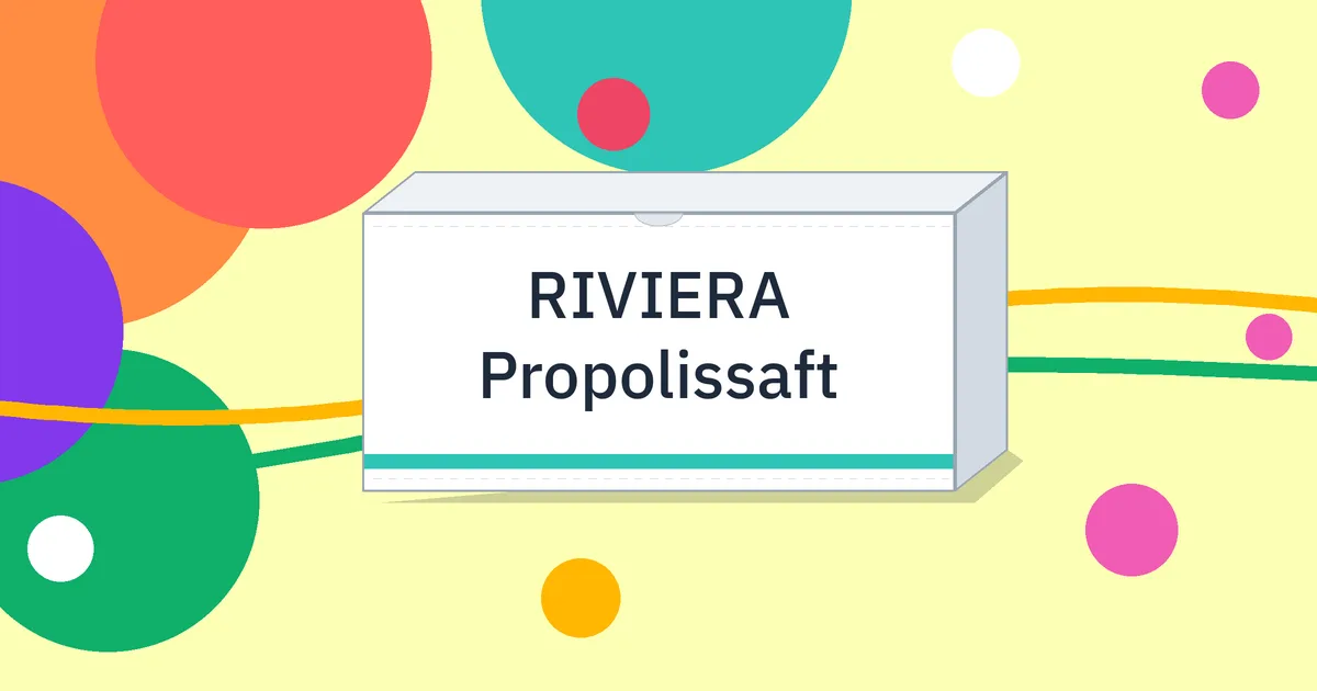 Symbolbild: Packung mit der Aufschrift RIVIERA Propolissaft (PZN 10000780) – Verfügbarkeit und Bezug in Apotheken in Frankfurt am Main
