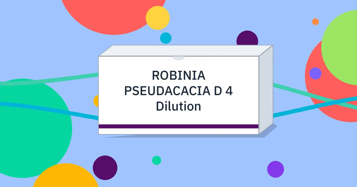Symbolbild: Packung mit der Aufschrift ROBINIA PSEUDACACIA D 4 Dilution (PZN 02105080) – Verfügbarkeit und Bezug in Apotheken in Frankfurt am Main