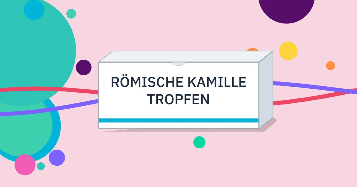 Symbolbild: Packung mit der Aufschrift RÖMISCHE KAMILLE TROPFEN (PZN 14127460) – Verfügbarkeit und Bezug in Apotheken in Frankfurt am Main