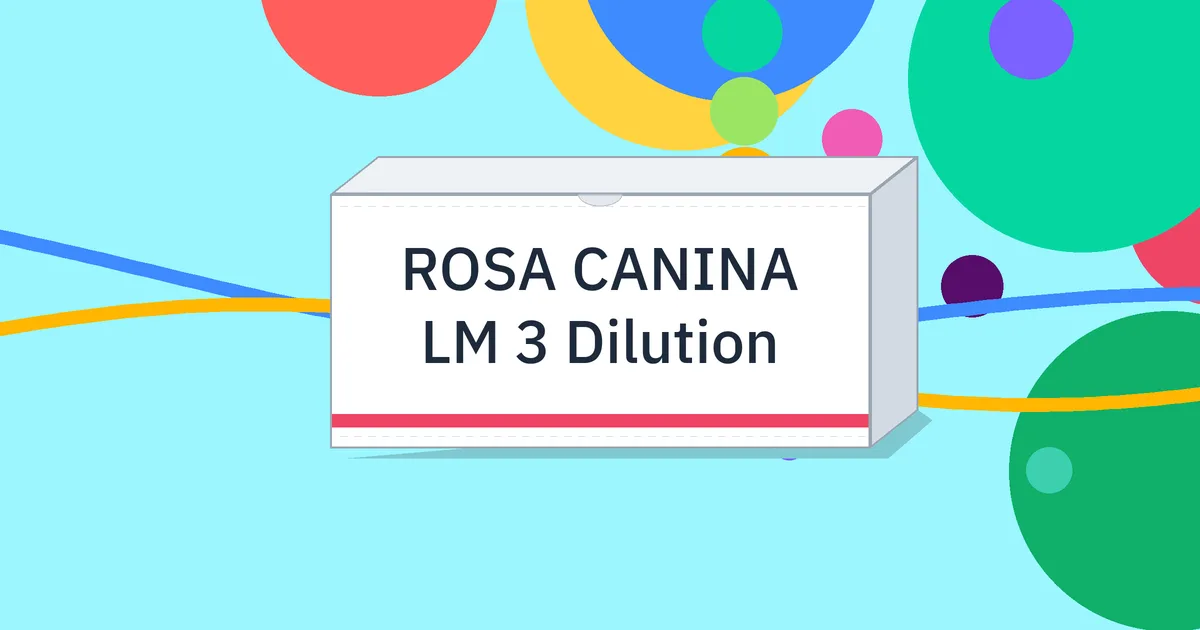 Symbolbild: Packung mit der Aufschrift ROSA CANINA LM 3 Dilution (PZN 13055244) – Verfügbarkeit und Bezug in Apotheken in Frankfurt am Main