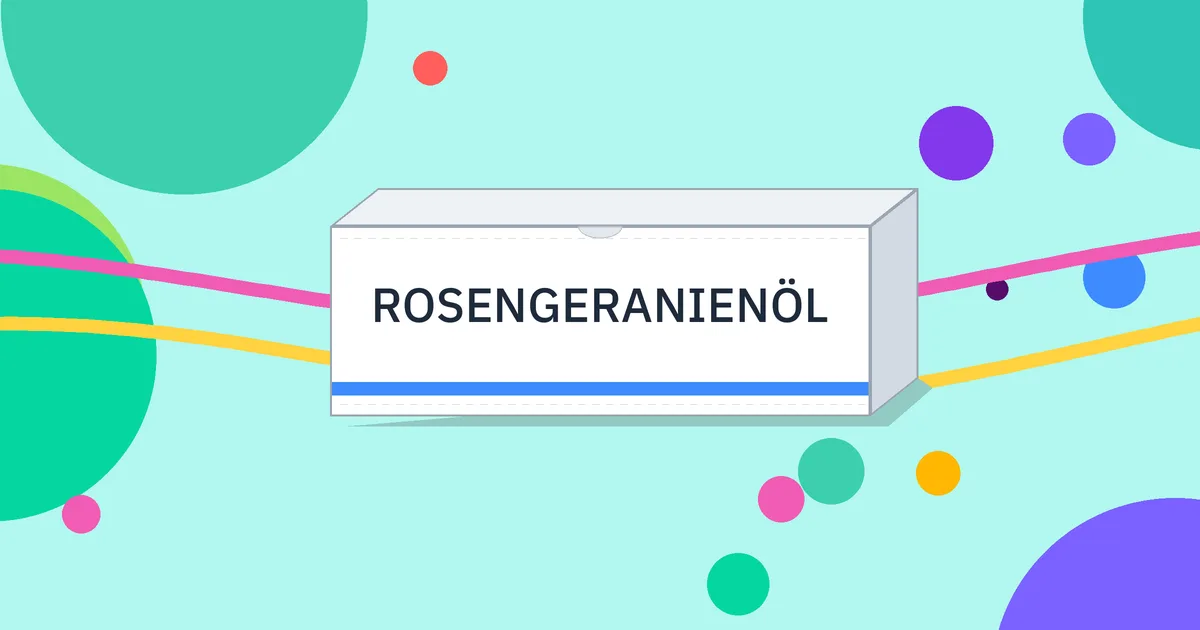 Symbolbild: Packung mit der Aufschrift ROSENGERANIENÖL (PZN 16729890) – Verfügbarkeit und Bezug in Apotheken in Frankfurt am Main