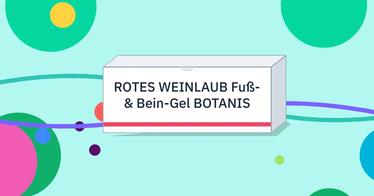 Symbolbild: Packung mit der Aufschrift ROTES WEINLAUB Fuß- & Bein-Gel BOTANIS (PZN 20420804) – Verfügbarkeit und Bezug in Apotheken in Frankfurt am Main
