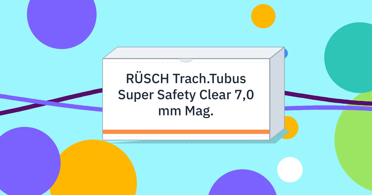 Symbolbild: Packung mit der Aufschrift RÜSCH Trach.Tubus Super Safety Clear 7,0 mm Mag. (PZN 04248323) – Verfügbarkeit und Bezug in Apotheken in Frankfurt am Main
