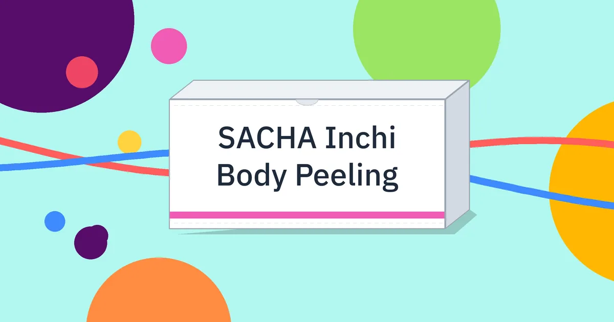 Symbolbild: Packung mit der Aufschrift SACHA Inchi Body Peeling (PZN 14371390) – Verfügbarkeit und Bezug in Apotheken in Frankfurt am Main