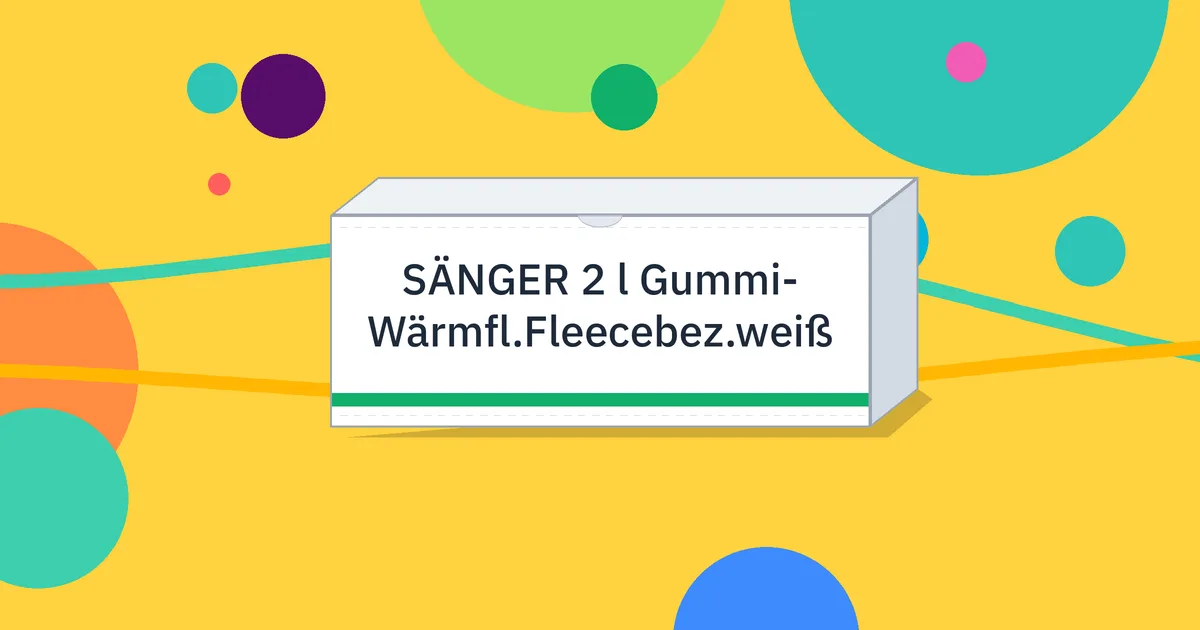 Symbolbild: Packung mit der Aufschrift SÄNGER 2 l Gummi-Wärmfl.Fleecebez.weiß (PZN 01313936) – Verfügbarkeit und Bezug in Apotheken in Frankfurt am Main