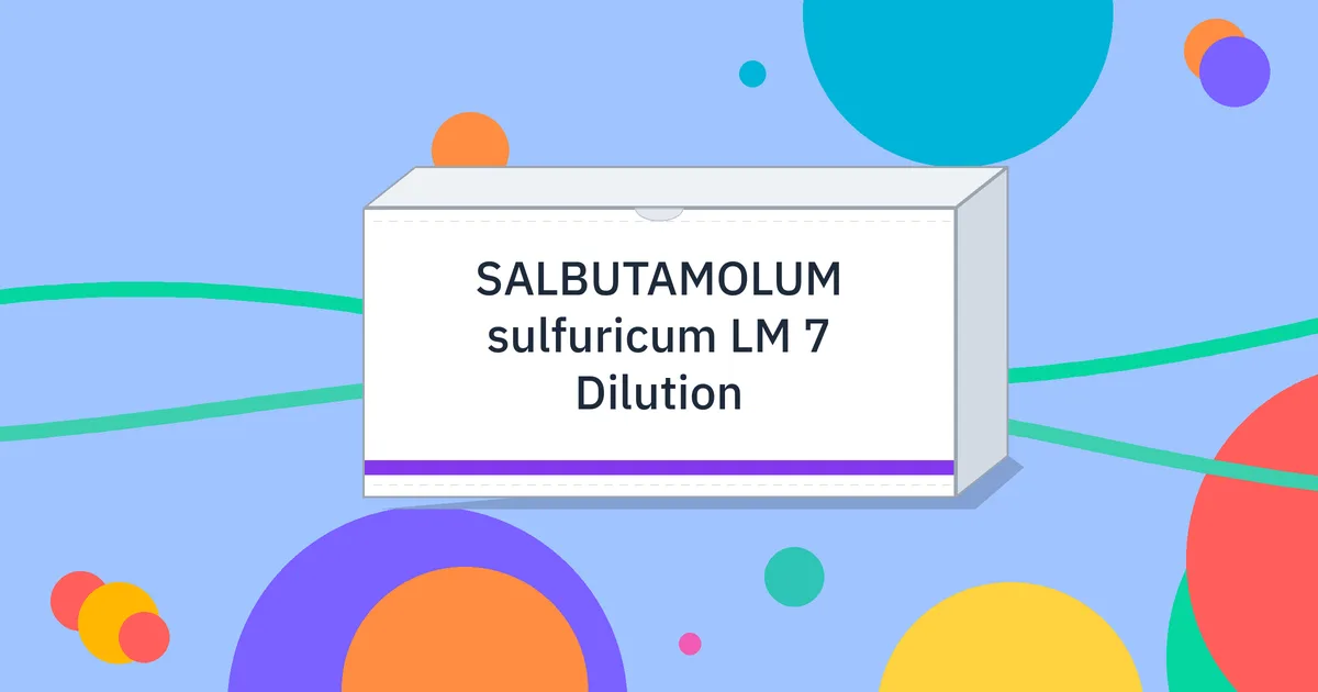 Symbolbild: Packung mit der Aufschrift SALBUTAMOLUM sulfuricum LM 7 Dilution (PZN 18271722) – Verfügbarkeit und Bezug in Apotheken in Frankfurt am Main
