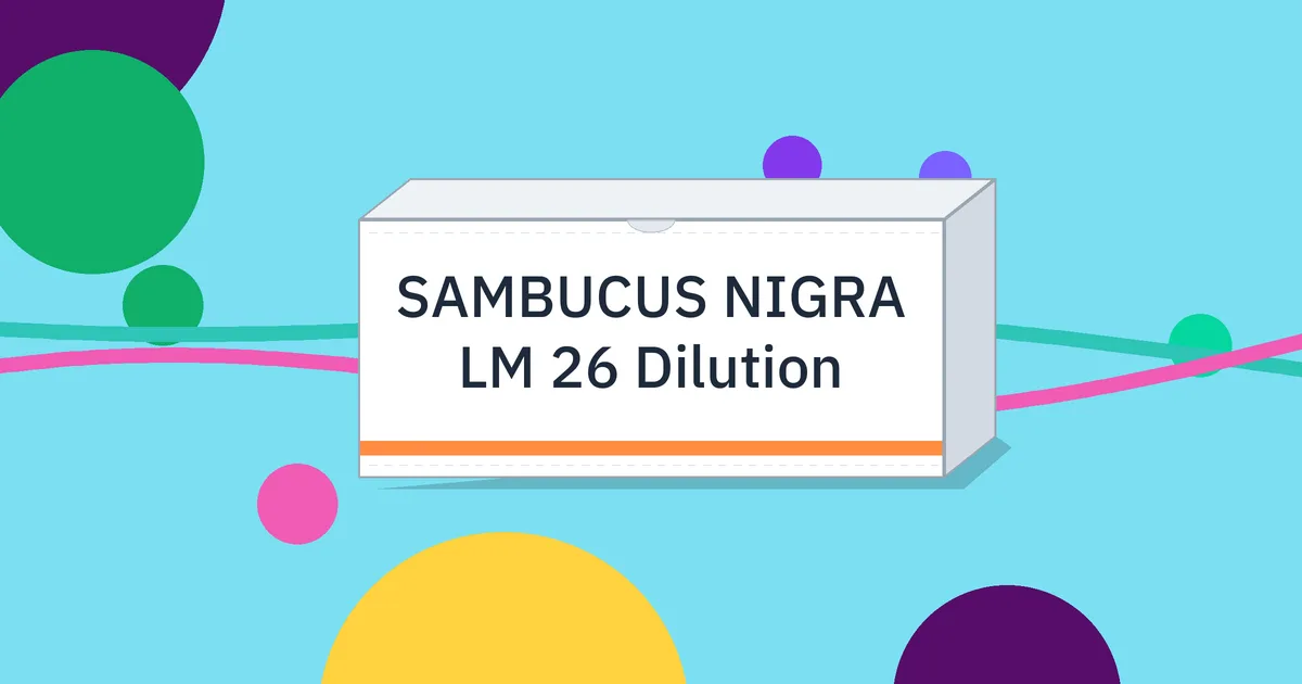 Symbolbild: Packung mit der Aufschrift SAMBUCUS NIGRA LM 26 Dilution (PZN 13181428) – Verfügbarkeit und Bezug in Apotheken in Frankfurt am Main