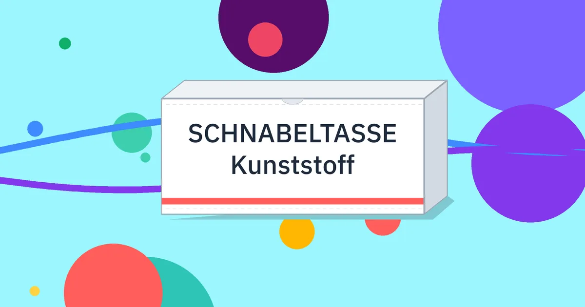 Symbolbild: Packung mit der Aufschrift SCHNABELTASSE Kunststoff (PZN 03054829) – Verfügbarkeit und Bezug in Apotheken in Frankfurt am Main