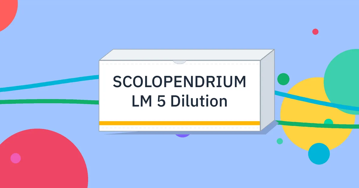 Symbolbild: Packung mit der Aufschrift SCOLOPENDRIUM LM 5 Dilution (PZN 13690035) – Verfügbarkeit und Bezug in Apotheken in Frankfurt am Main