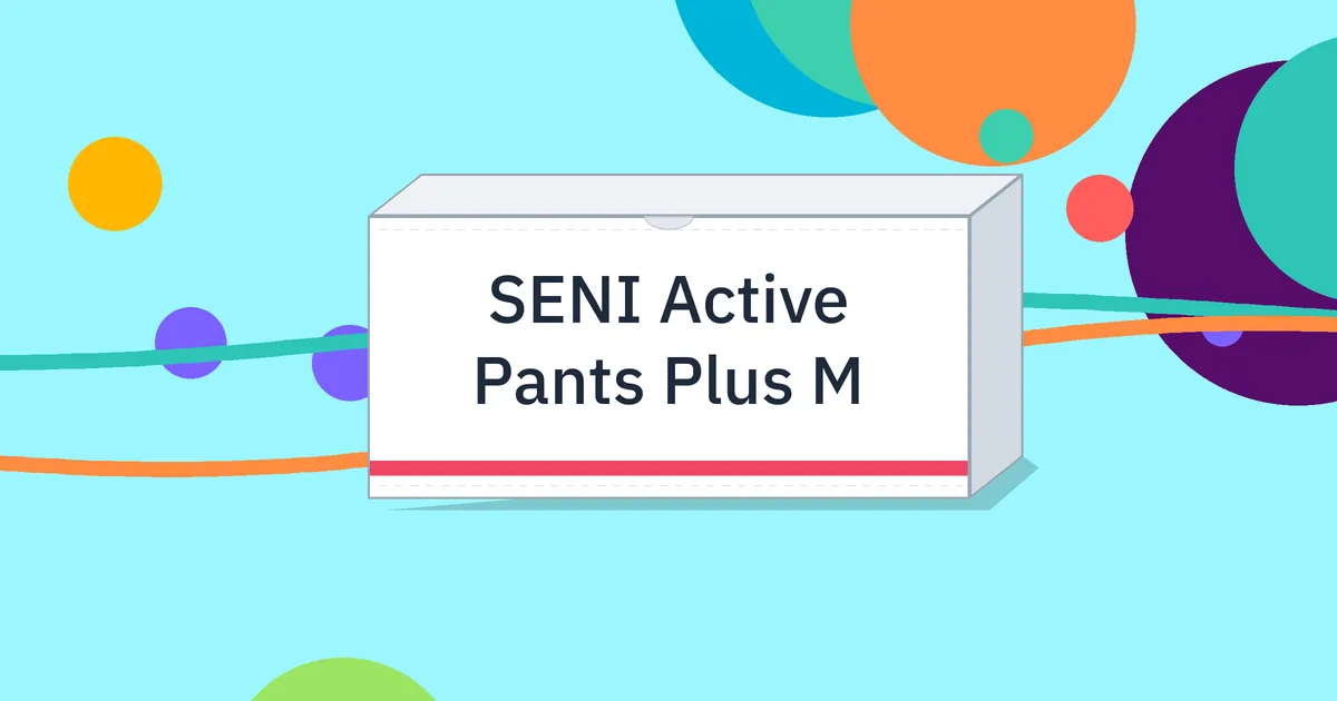 Symbolbild: Packung mit der Aufschrift SENI Active Pants Plus M (PZN 11591903) – Verfügbarkeit und Bezug in Apotheken in Frankfurt am Main