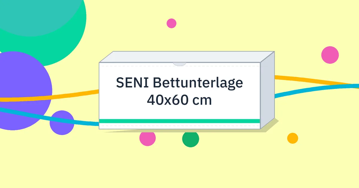 Symbolbild: Packung mit der Aufschrift SENI Bettunterlage 40x60 cm (PZN 10123057) – Verfügbarkeit und Bezug in Apotheken in Frankfurt am Main