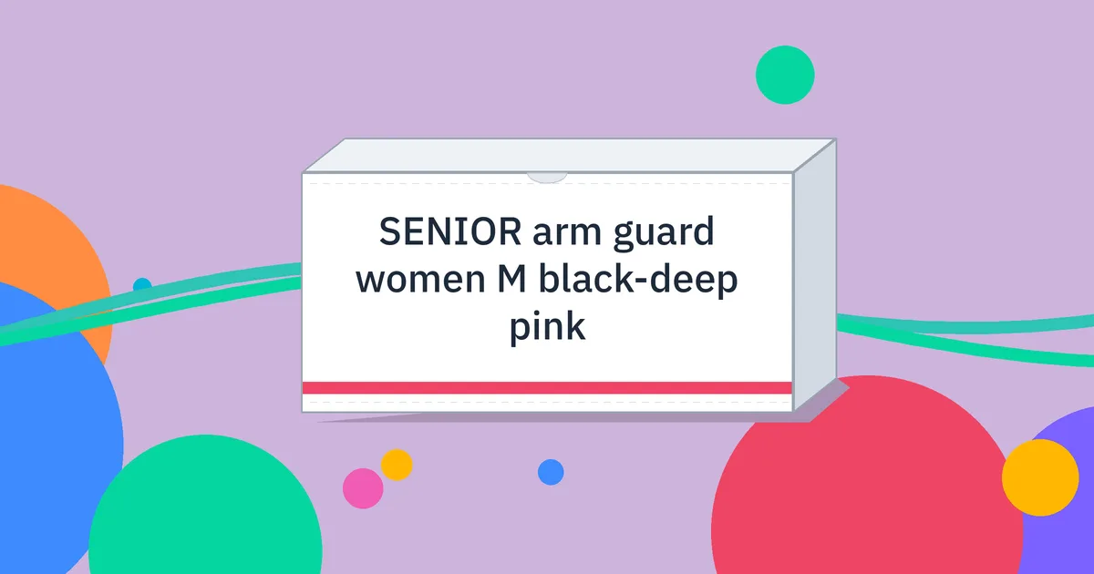 Symbolbild: Packung mit der Aufschrift SENIOR arm guard women M black-deep pink (PZN 13513439) – Verfügbarkeit und Bezug in Apotheken in Frankfurt am Main