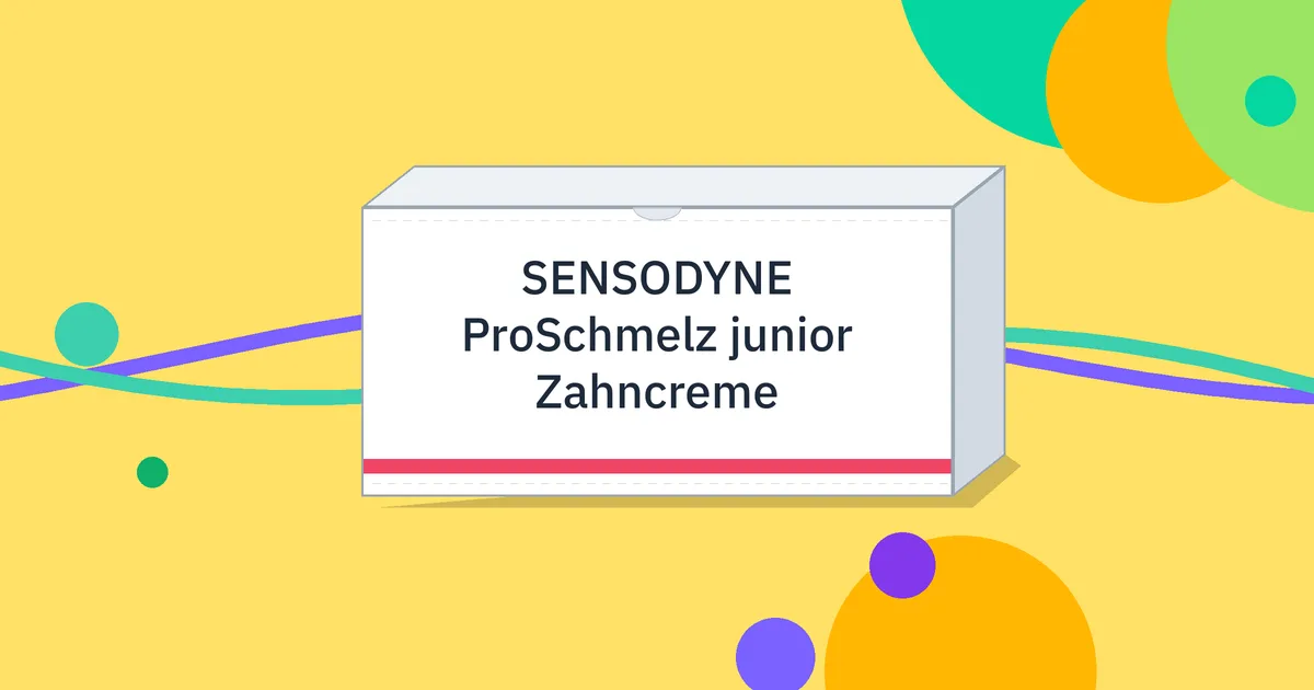 Symbolbild: Packung mit der Aufschrift SENSODYNE ProSchmelz junior Zahncreme (PZN 01293719) – Verfügbarkeit und Bezug in Apotheken in Frankfurt am Main