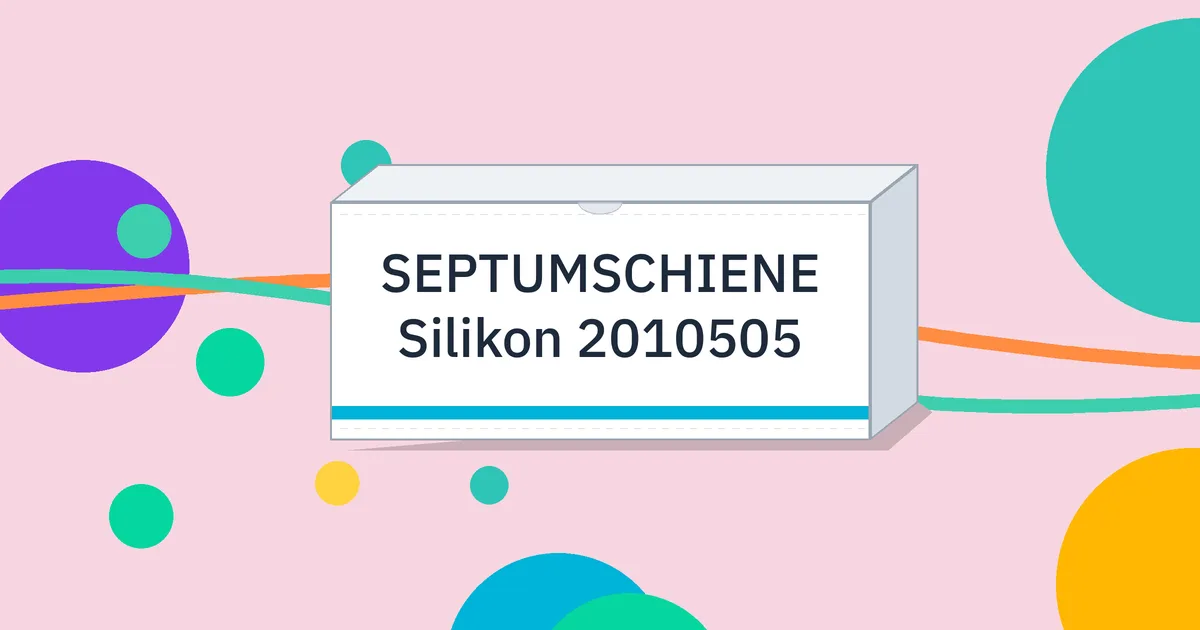 Symbolbild: Packung mit der Aufschrift SEPTUMSCHIENE Silikon 2010505 (PZN 00185258) – Verfügbarkeit und Bezug in Apotheken in Frankfurt am Main