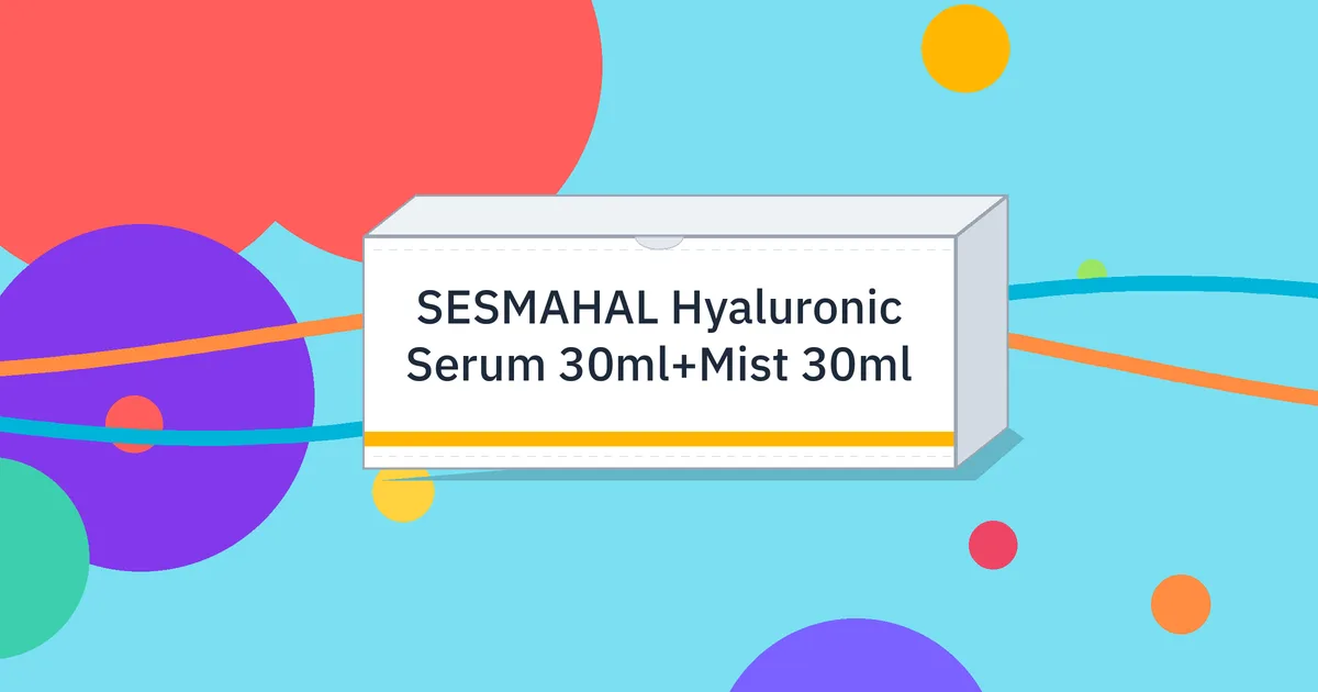 Symbolbild: Packung mit der Aufschrift SESMAHAL Hyaluronic Serum 30ml+Mist 30ml (PZN 18805046) – Verfügbarkeit und Bezug in Apotheken in Frankfurt am Main