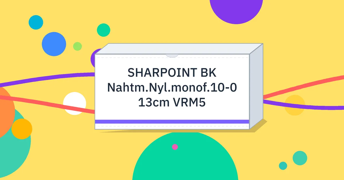 Symbolbild: Packung mit der Aufschrift SHARPOINT BK Nahtm.Nyl.monof.10-0 13cm VRM5 (PZN 17983550) – Verfügbarkeit und Bezug in Apotheken in Frankfurt am Main