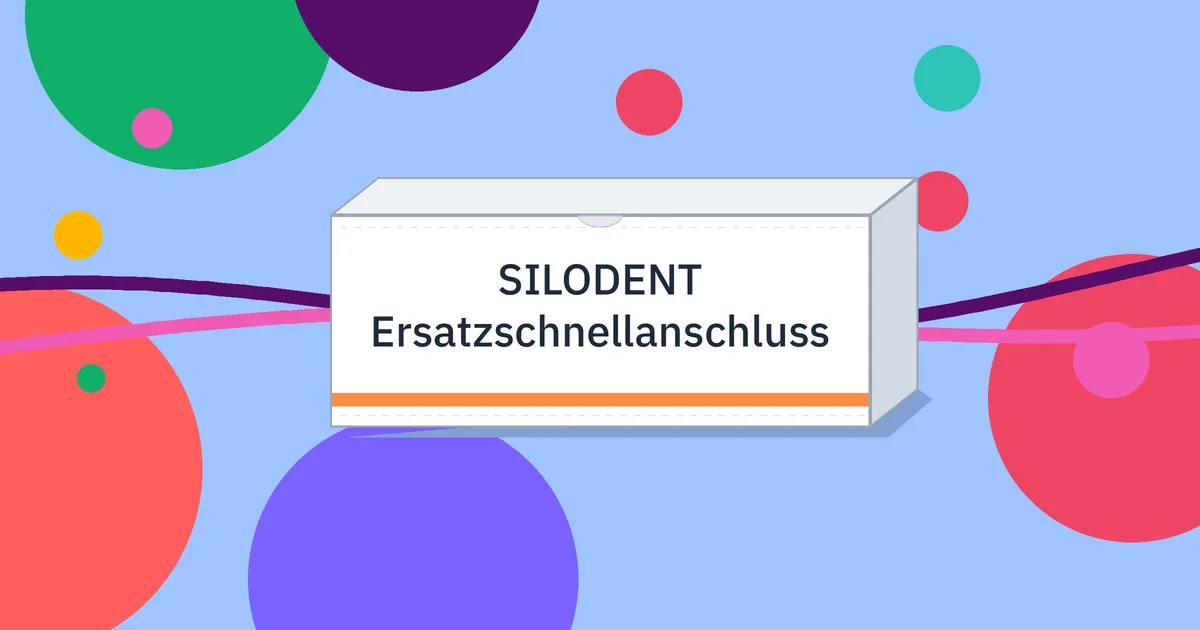 Symbolbild: Packung mit der Aufschrift SILODENT Ersatzschnellanschluss (PZN 16667835) – Verfügbarkeit und Bezug in Apotheken in Frankfurt am Main