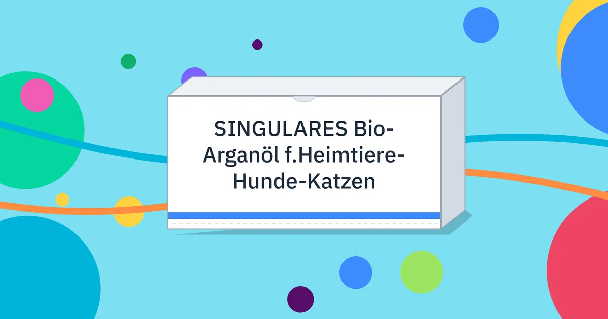 Symbolbild: Packung mit der Aufschrift SINGULARES Bio-Arganöl f.Heimtiere-Hunde-Katzen (PZN 14292756) – Verfügbarkeit und Bezug in Apotheken in Frankfurt am Main