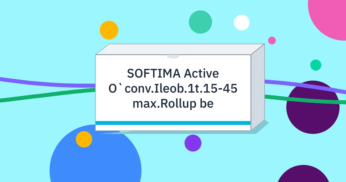 Symbolbild: Packung mit der Aufschrift SOFTIMA Active O`conv.Ileob.1t.15-45 max.Rollup be (PZN 18049739) – Verfügbarkeit und Bezug in Apotheken in Frankfurt am Main