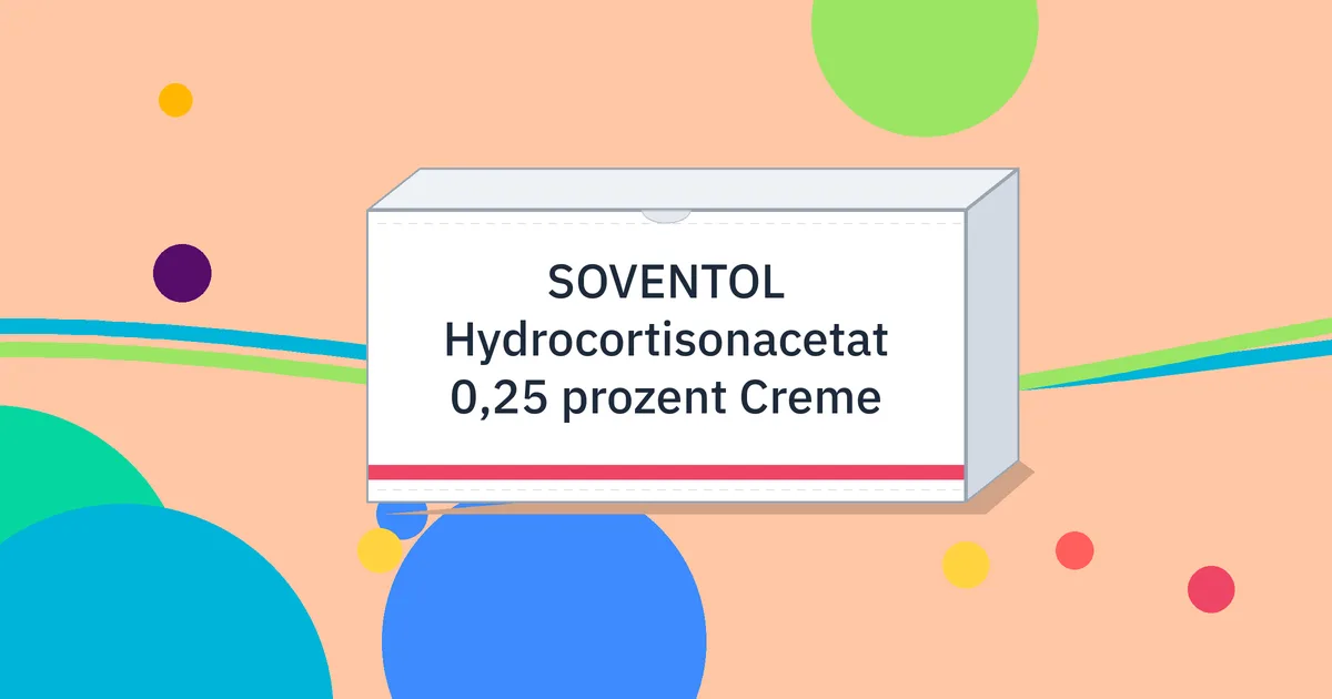 Symbolbild: Packung mit der Aufschrift SOVENTOL Hydrocortisonacetat 0,25 prozent Creme (PZN 10714404) – Verfügbarkeit und Bezug in Apotheken in Frankfurt am Main