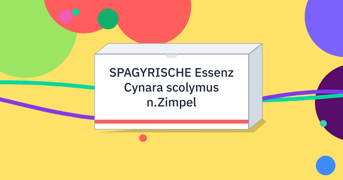 Symbolbild: Packung mit der Aufschrift SPAGYRISCHE Essenz Cynara scolymus n.Zimpel (PZN 09532402) – Verfügbarkeit und Bezug in Apotheken in Frankfurt am Main