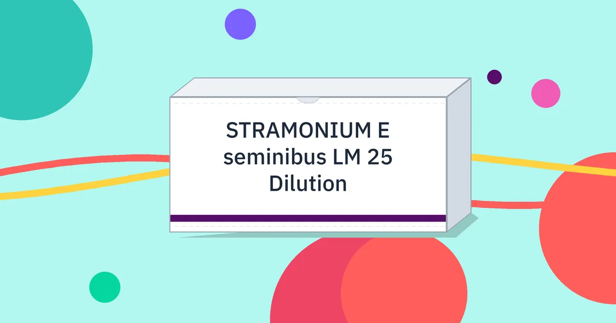 Symbolbild: Packung mit der Aufschrift STRAMONIUM E seminibus LM 25 Dilution (PZN 13202426) – Verfügbarkeit und Bezug in Apotheken in Frankfurt am Main
