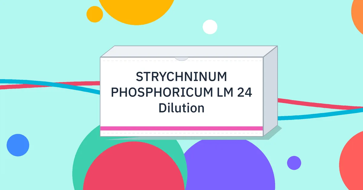 Symbolbild: Packung mit der Aufschrift STRYCHNINUM PHOSPHORICUM LM 24 Dilution (PZN 13207346) – Verfügbarkeit und Bezug in Apotheken in Frankfurt am Main