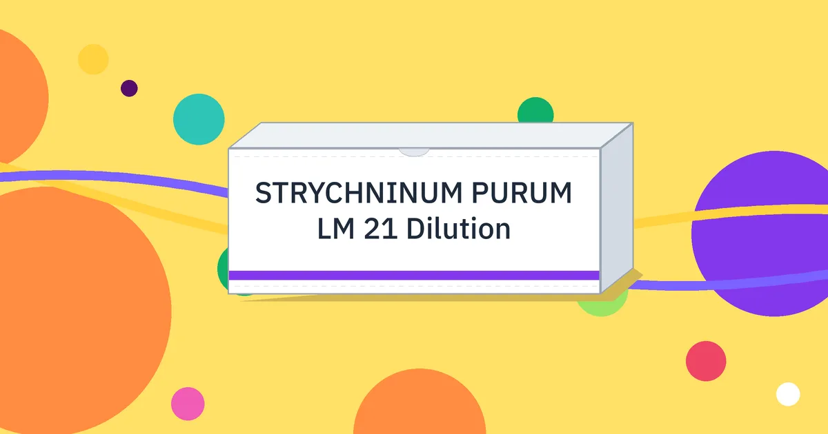 Symbolbild: Packung mit der Aufschrift STRYCHNINUM PURUM LM 21 Dilution (PZN 13207760) – Verfügbarkeit und Bezug in Apotheken in Frankfurt am Main