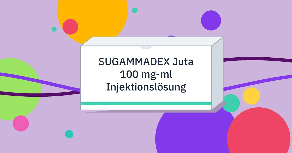 Symbolbild: Packung mit der Aufschrift SUGAMMADEX Juta 100 mg-ml Injektionslösung (PZN 18758140) – Verfügbarkeit und Bezug in Apotheken in Frankfurt am Main