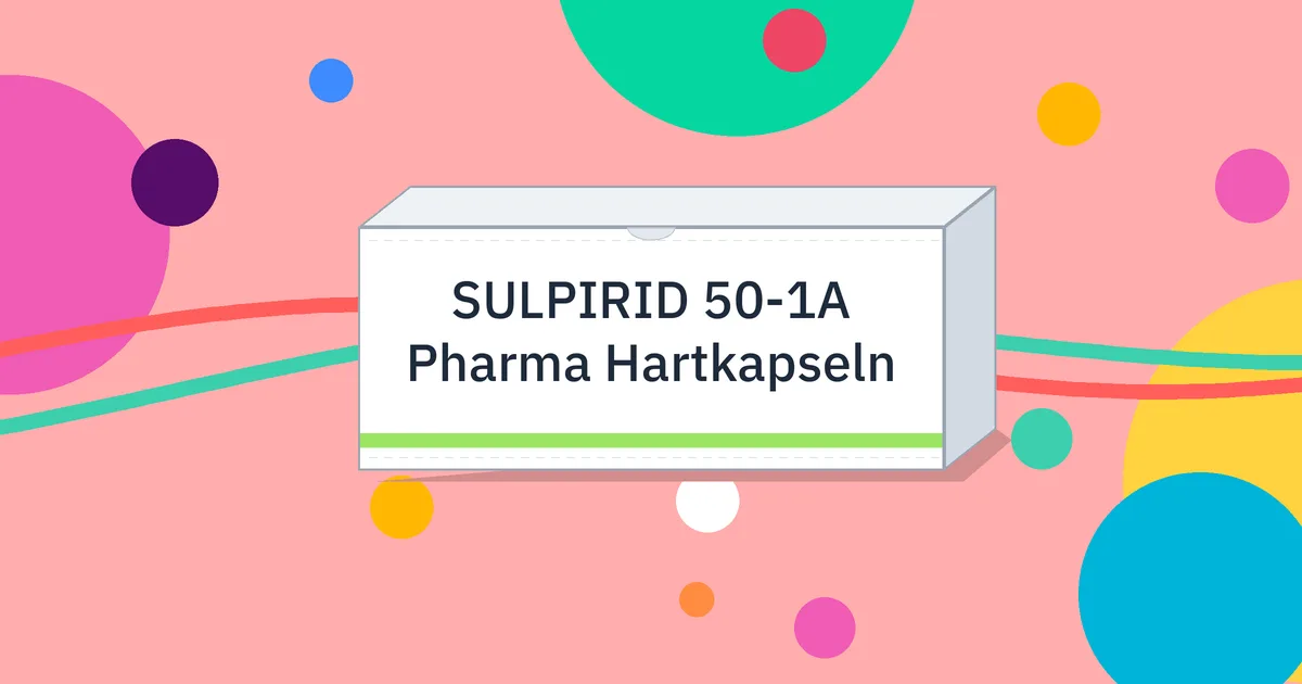 Symbolbild: Packung mit der Aufschrift SULPIRID 50-1A Pharma Hartkapseln (PZN 03157162) – Verfügbarkeit und Bezug in Apotheken in Frankfurt am Main