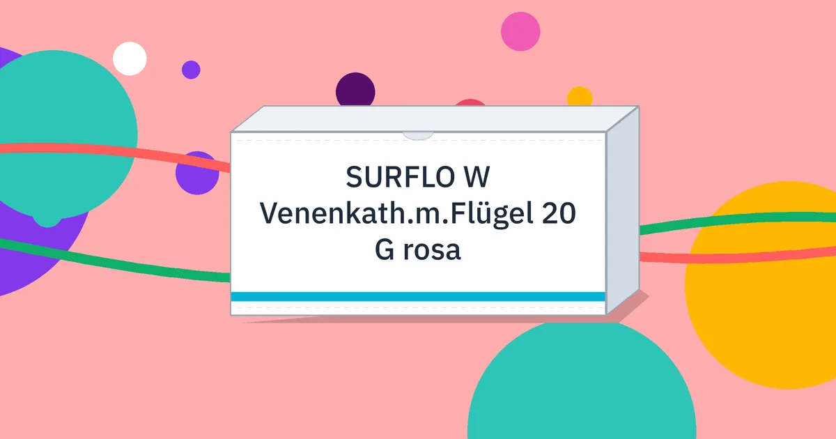 Symbolbild: Packung mit der Aufschrift SURFLO W Venenkath.m.Flügel 20 G rosa (PZN 01172140) – Verfügbarkeit und Bezug in Apotheken in Frankfurt am Main
