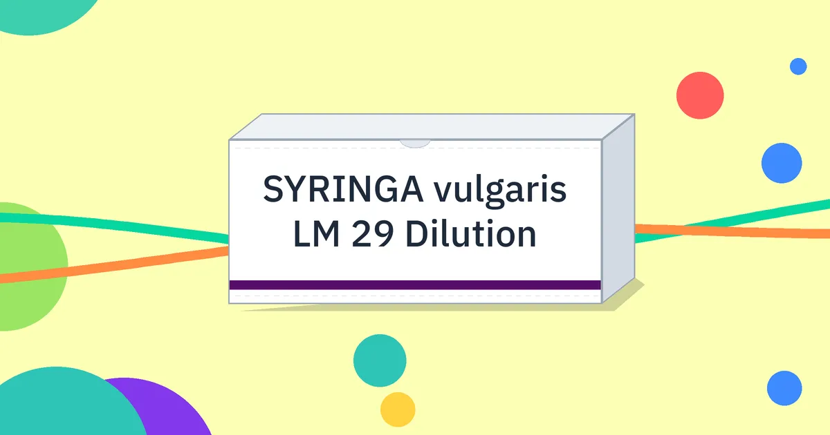 Symbolbild: Packung mit der Aufschrift SYRINGA vulgaris LM 29 Dilution (PZN 13685910) – Verfügbarkeit und Bezug in Apotheken in Frankfurt am Main
