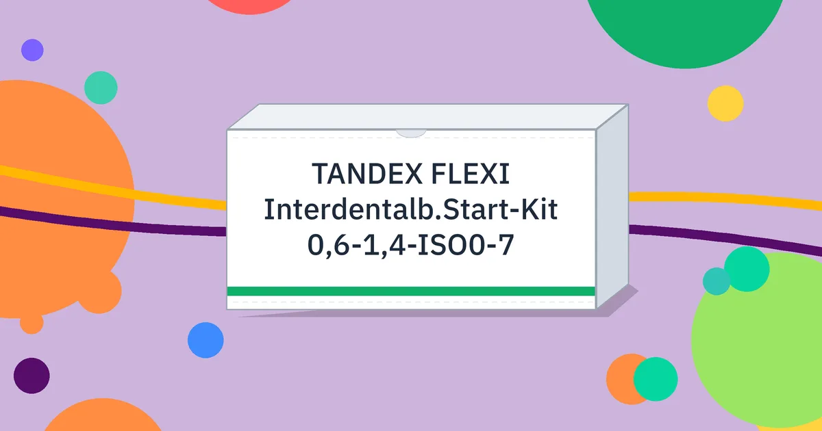 Symbolbild: Packung mit der Aufschrift TANDEX FLEXI Interdentalb.Start-Kit 0,6-1,4-ISO0-7 (PZN 16866405) – Verfügbarkeit und Bezug in Apotheken in Frankfurt am Main