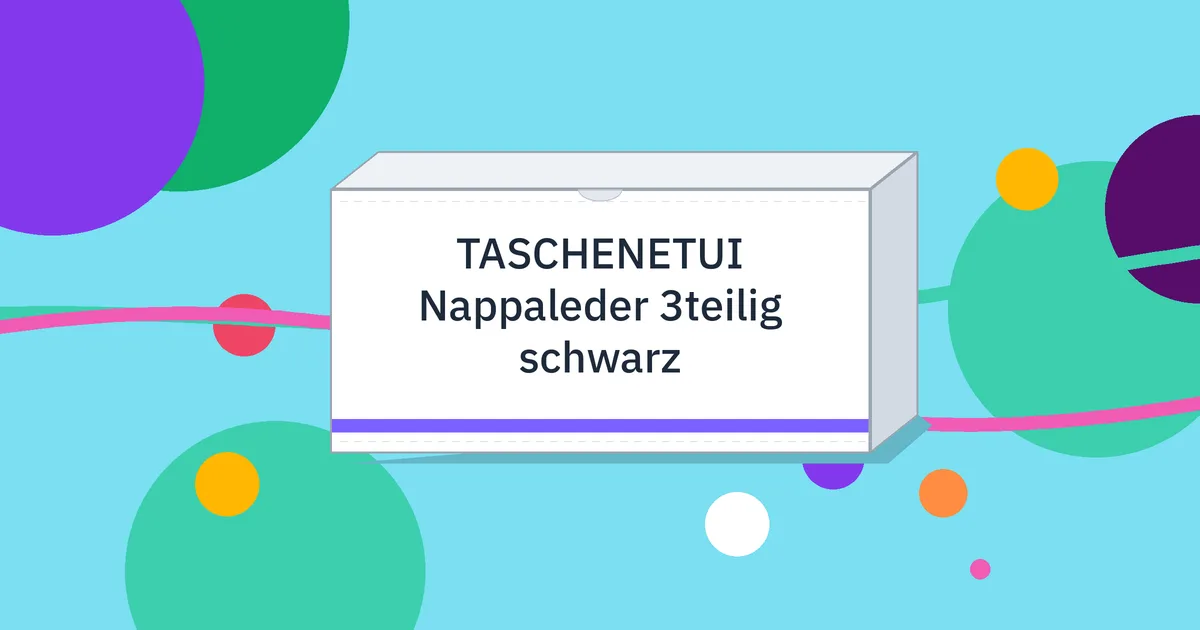 Symbolbild: Packung mit der Aufschrift TASCHENETUI Nappaleder 3teilig schwarz (PZN 18155424) – Verfügbarkeit und Bezug in Apotheken in Frankfurt am Main