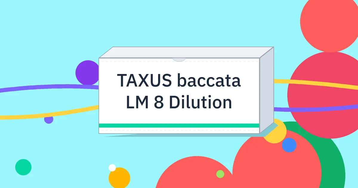 Symbolbild: Packung mit der Aufschrift TAXUS baccata LM 8 Dilution (PZN 13215162) – Verfügbarkeit und Bezug in Apotheken in Frankfurt am Main