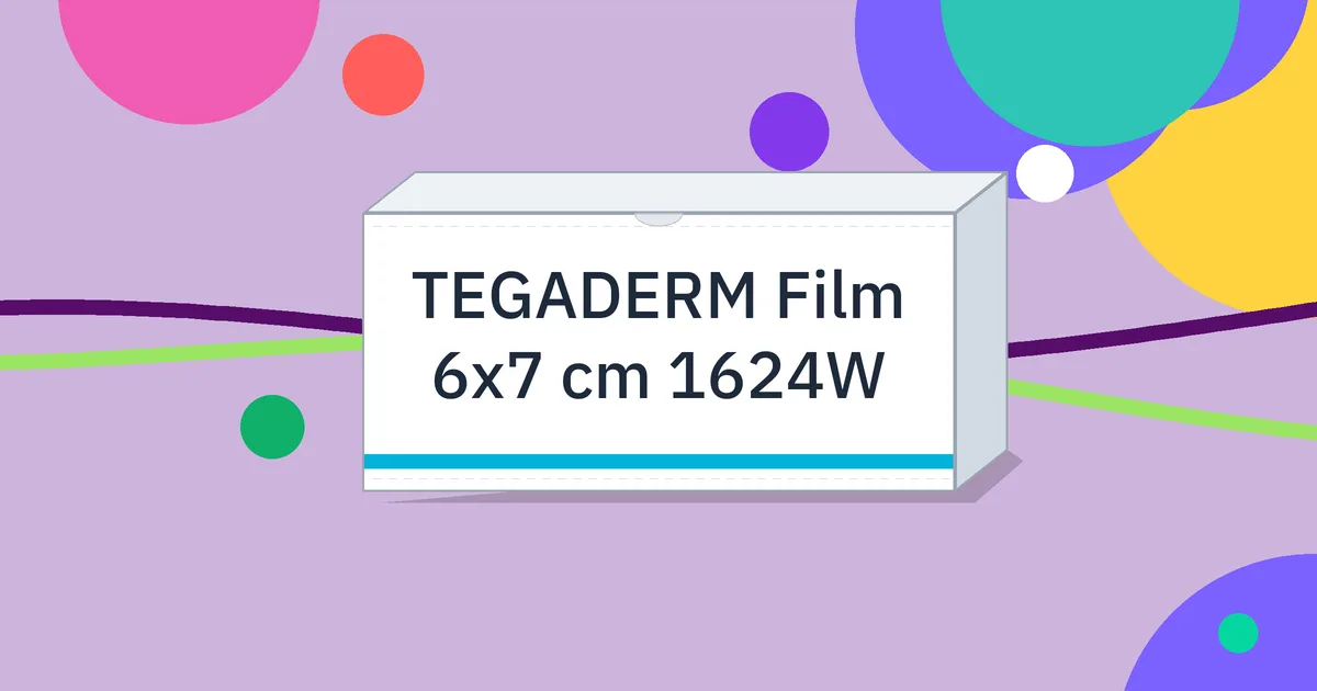 Symbolbild: Packung mit der Aufschrift TEGADERM Film 6x7 cm 1624W (PZN 05120855) – Verfügbarkeit und Bezug in Apotheken in Frankfurt am Main