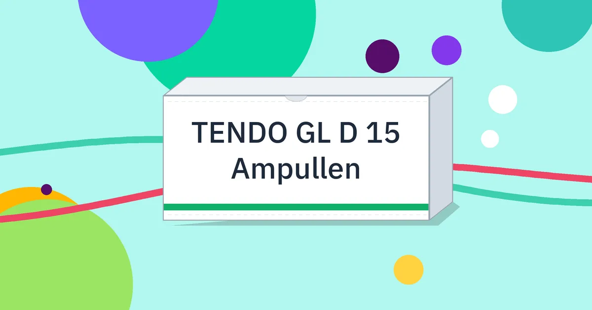 Symbolbild: Packung mit der Aufschrift TENDO GL D 15 Ampullen (PZN 03659001) – Verfügbarkeit und Bezug in Apotheken in Frankfurt am Main