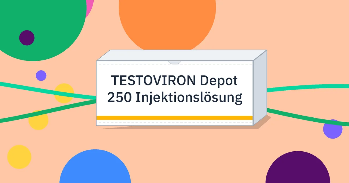 Symbolbild: Packung mit der Aufschrift TESTOVIRON Depot 250 Injektionslösung (PZN 11689996) – Verfügbarkeit und Bezug in Apotheken in Frankfurt am Main