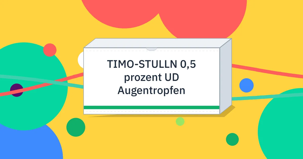 Symbolbild: Packung mit der Aufschrift TIMO-STULLN 0,5 prozent UD Augentropfen (PZN 08653109) – Verfügbarkeit und Bezug in Apotheken in Frankfurt am Main