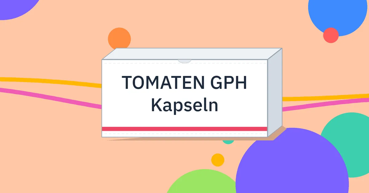 Symbolbild: Packung mit der Aufschrift TOMATEN GPH Kapseln (PZN 02886002) – Verfügbarkeit und Bezug in Apotheken in Frankfurt am Main