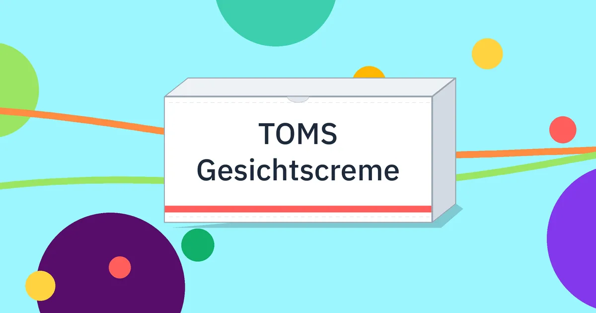 Symbolbild: Packung mit der Aufschrift TOMS Gesichtscreme (PZN 11313280) – Verfügbarkeit und Bezug in Apotheken in Frankfurt am Main