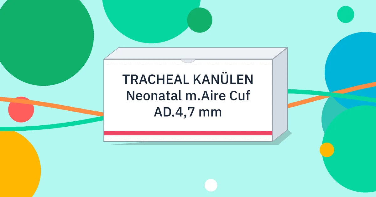 Symbolbild: Packung mit der Aufschrift TRACHEAL KANÜLEN Neonatal m.Aire Cuf AD.4,7 mm (PZN 09217391) – Verfügbarkeit und Bezug in Apotheken in Frankfurt am Main