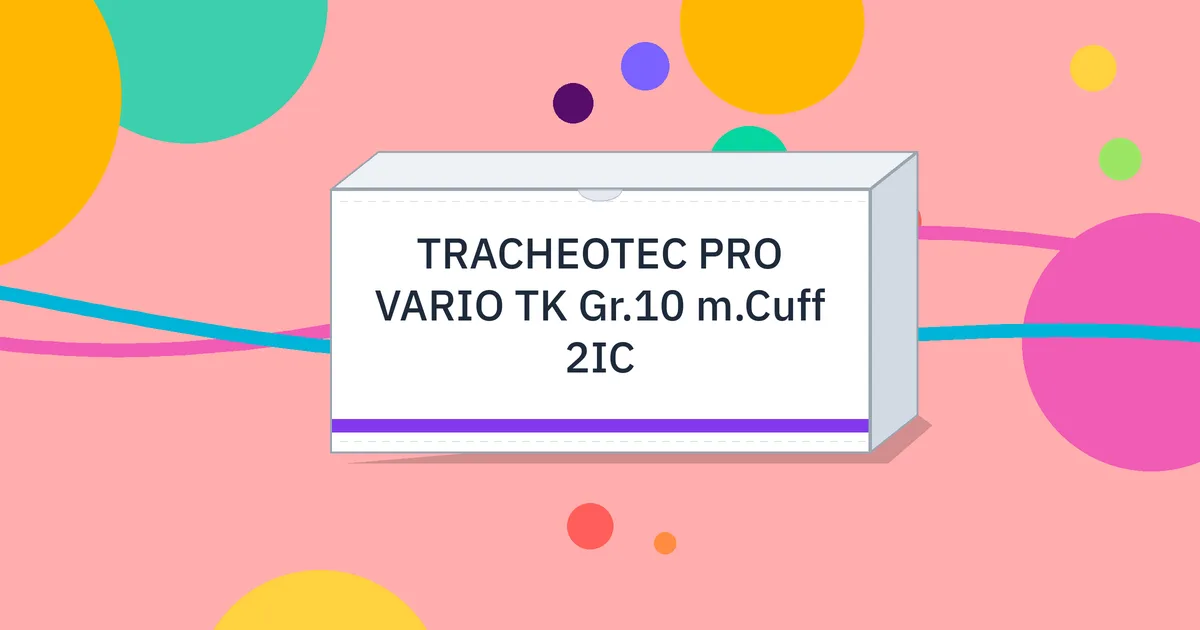 Symbolbild: Packung mit der Aufschrift TRACHEOTEC PRO VARIO TK Gr.10 m.Cuff 2IC (PZN 14285377) – Verfügbarkeit und Bezug in Apotheken in Frankfurt am Main