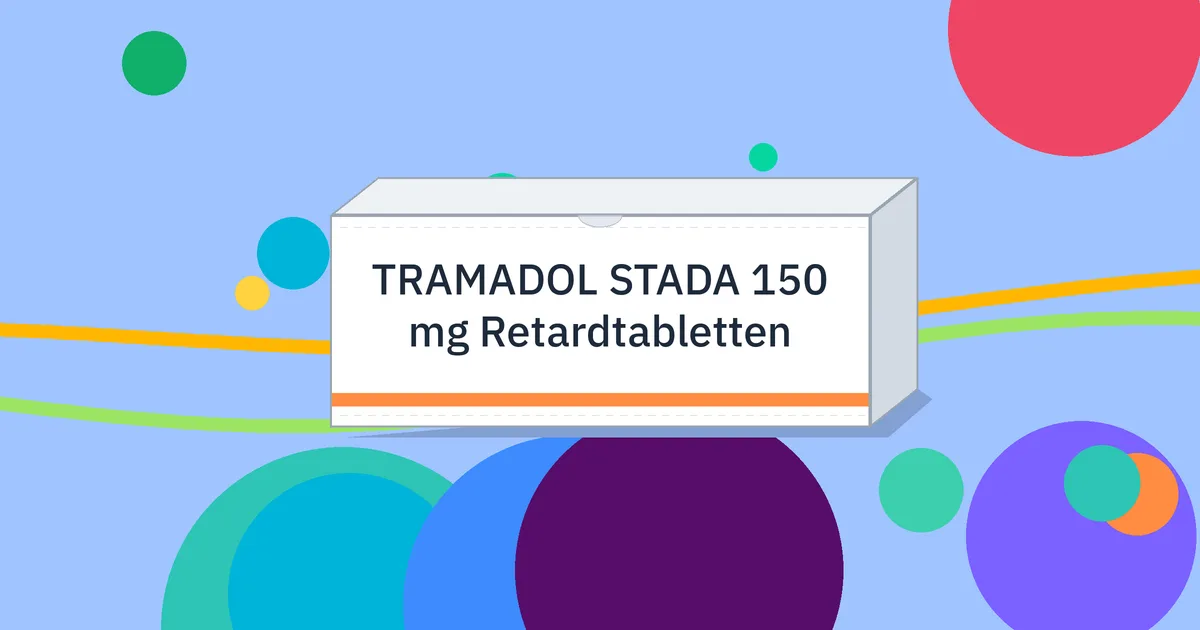Symbolbild: Packung mit der Aufschrift TRAMADOL STADA 150 mg Retardtabletten (PZN 02186635) – Verfügbarkeit und Bezug in Apotheken in Frankfurt am Main